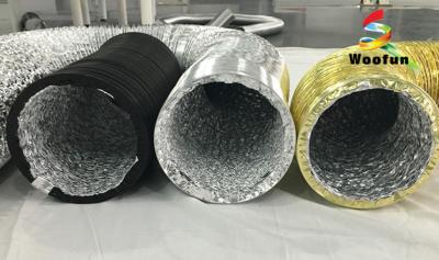 Cina Condotta flessibile della forte cappa da cucina di doppio strato, presa d'aria flessibile del di alluminio in vendita