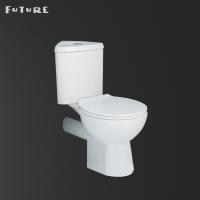 China Flushing Button Close Coupled Corner Toilet Automatic Operation for sale