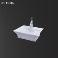 China ISO9001 Single Hole Bathroom Cabinet Basin Ceramic Solid Surface for sale