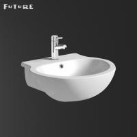 China ISO9001 Single Hole Bathroom Cabinet Basin Ceramic Solid Surface for sale