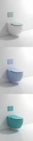 China Smooth Glazed Beautiful Wall Mounted Commode With Cistern Concealed for sale