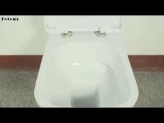 Concealed Water Tank Close Coupled Bathroom Toilet Square Bowl Gravity Flushing