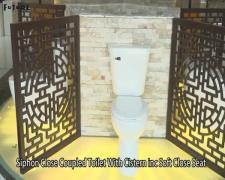 Flushing Button Close Coupled Corner Toilet Automatic Operation