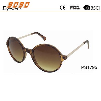China Fashionable Women's Plastic round Sunglasses,UV 400 Protection Lens for sale