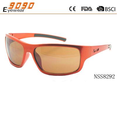 China 2017 new style sports sunglasses ,made of plastic ,suitable for women for sale