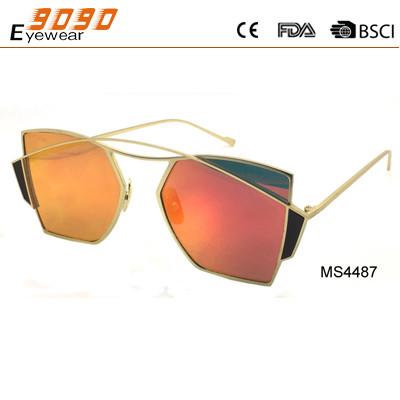 China Women's  sunglasses with heavy metal frame, special retro designer stylish, UV400 lens for sale