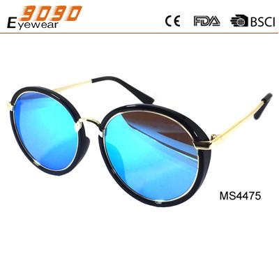 China unisex sunglasses with round metal frame, new fashionable designer style,  lens UV400 for sale