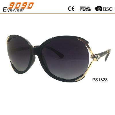 China Sunglasses in fashionable design, made of plastic ,suitable for men and women for sale