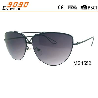 China Sunglasses with metal frame, new fashionable designer style, UV 400 Protection Lens for sale