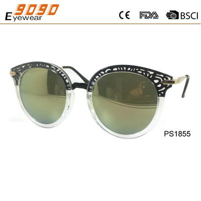 China Newest Style 2017 plastic Fashionable Sunglasses ,UV 400 Protection Lens for sale