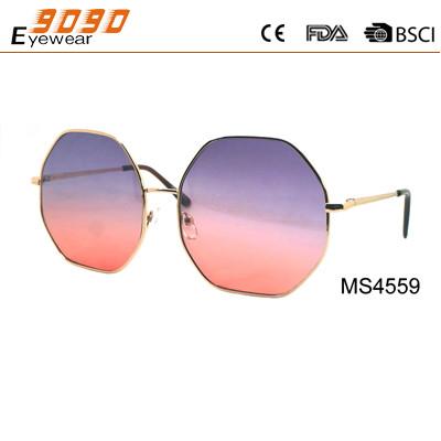 China Sunglasses with metal frame, new fashionable designer style, UV 400 Protection Lens for sale