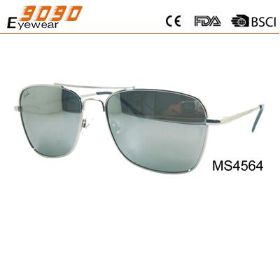 China 2017 new fashion sunglasses with metal frame and mirror lens,suitable for men and women for sale