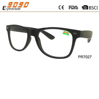 China Unisex fashionable plastic reading glasses , made of plastic ,suitable for men and women for sale