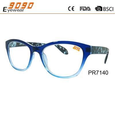 China Hot sale style of  reading glasses with plastic frame ,printe the patterns for sale