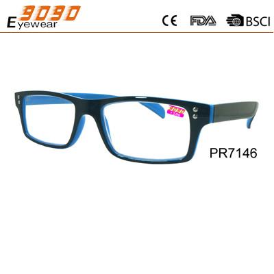 China 2017 new design reading glasses ,made of PC frame,suitable for women and men for sale
