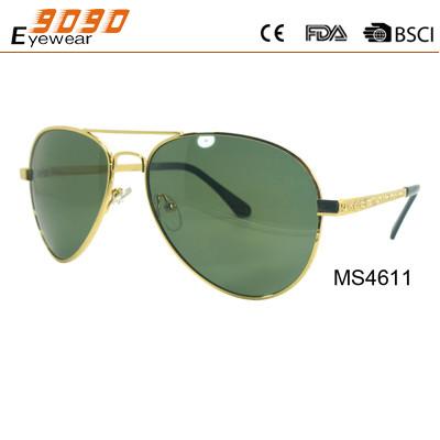 China Sunglasses with metal frame, new fashionable designer style, UV 400 Protection Lens for sale