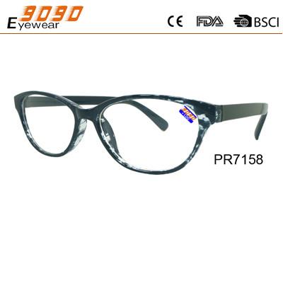 China Hot sale style reading glasses with plastic  frame ,suitable for women and men for sale