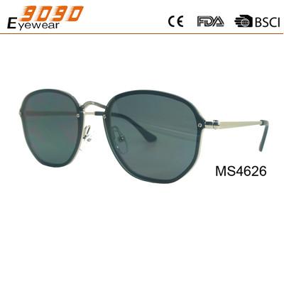 China Unisex fashion sunglasses with  mirror lens ,made of metal frame, suitable for men and women for sale