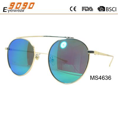 China New arrival and hot sale of metal sunglasses, UV 400 Protection Lens for sale