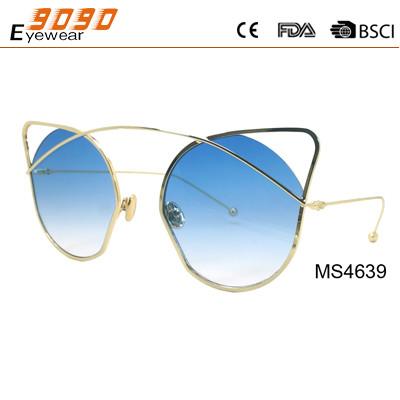 China Women Fashion Retro Cat Eye Mirrored Sunglasses Designer Glasses Shades Eyewear for sale