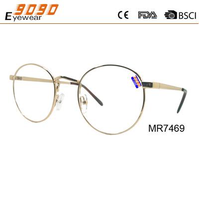 China reading glasses with metal frame, hot fashionable style,suitable for women and men for sale