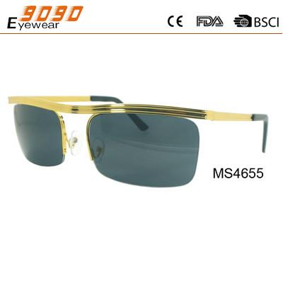 China Sunglasses with metal frame, new fashionable design style, UV 400 Protection Lens for sale