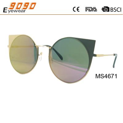 China Women Fashion Retro Cat Eye Mirrored Sunglasses Designer Glasses Shades Eyewear for sale