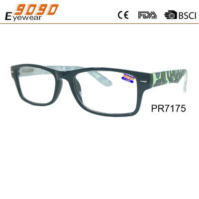 China Fashionable reading glasses,power range +1.0 to +4.00,made of plastic for sale