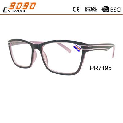 China 2017 new design reading glasses ,made of PC frame,suitable for women and men for sale