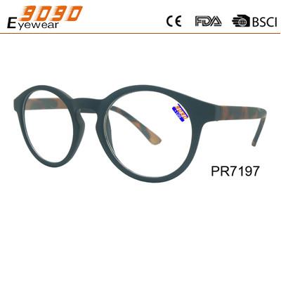China Fashionable Circle frame Reading glasses, made of plastic , suitable for men and women for sale