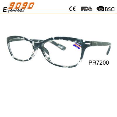 China Fashionable reading glasses,power range +1.0 to +4.00,mede of plastic for sale