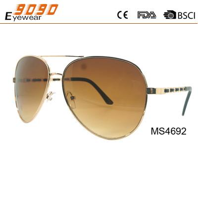 China New arrival and hot sale of metal sunglasses, UV 400 Protection Lens for sale