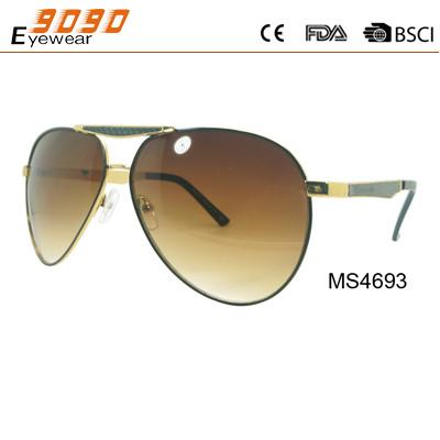 China Sunglasses with metal frame, new fashionable designer style, UV 400 Protection Len for sale