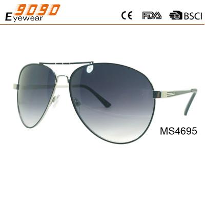 China 2017 new fashion sunglasses with metal frame and mirror lens,suitable for men for sale