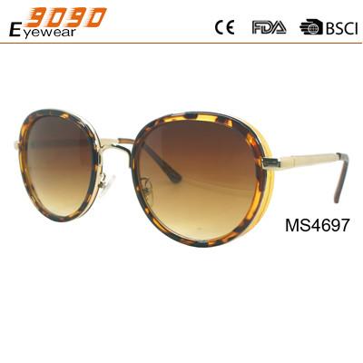 China Retro fashionable sunglasses ,made of metal frame ,suitable for men and women for sale