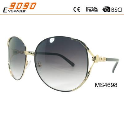 China unisex sunglasses with round metal frame, new fashionable designer style, lens UV400 for sale