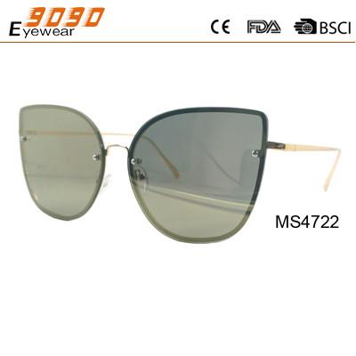 China Sunglasses with metal frame, new fashionable design style, UV 400 Protection Lens for sale