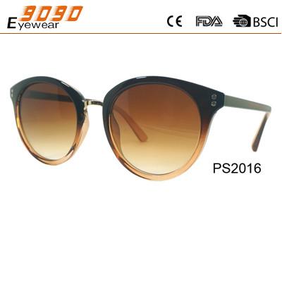 China retro temperament fashionable Unisex plastic sunglasses for men and women, polarized UV 400 lens. for sale