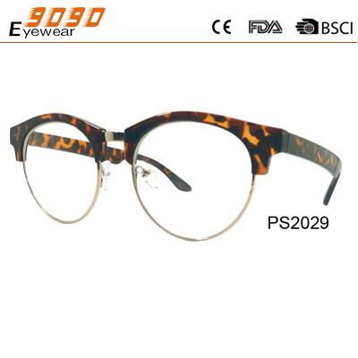 China Unisex plastic sunglasses with plastic temples, special retro designer stylish, UV400 lens for sale