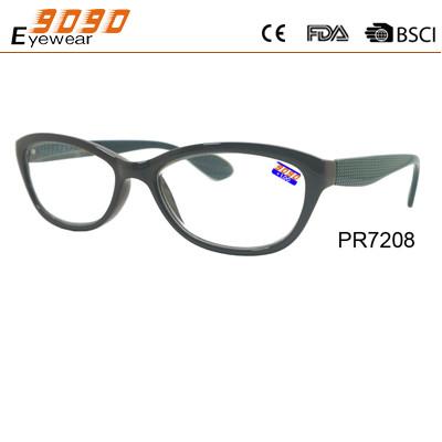 China 2017 new design reading glasses ,made of PC frame,suitable for women and men for sale