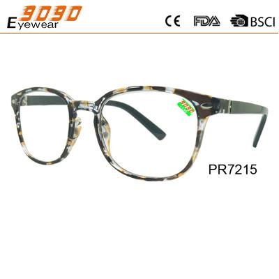 China Fashionable reading glasses,power range +1.0 to +4.00,made of plastic frame for sale