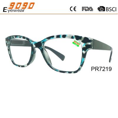 China Hot sale style of reading glasses with plastic frame ,printe the patterns for sale