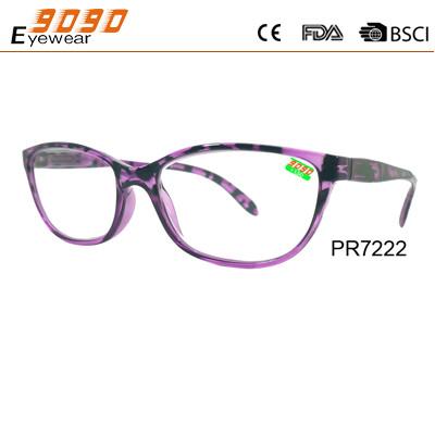 China 2017 new design reading glasses ,made of PC frame,suitable for women and men for sale