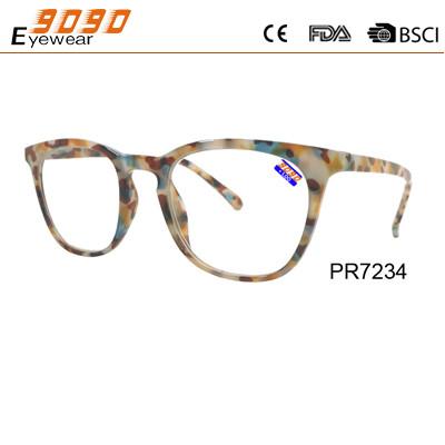 China Hot sale style reading glasses with plastic frame ,suitable for women and men for sale