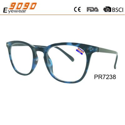 China Fashionable reading glasses,power range +1.0 to +4.00,made of plastic frame for sale