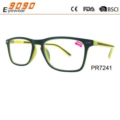China 2017 new design reading glasses ,made of PC frame,suitable for women and men for sale