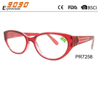 China 2017 new design reading glasses ,made of PC frame,suitable for women for sale