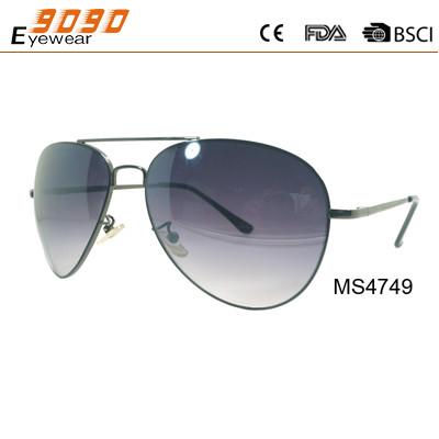 China Sunglasses with metal frame, new fashionable design style, UV 400 Protection Lens for sale