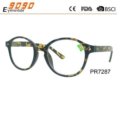 China Los vidrios de lectura de moda unisex, hechos del plástico, poder sonaron: 1,00 a 4.00D en venta