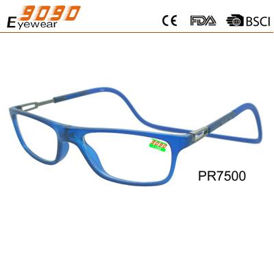 China Vidrios de lectura unisex de la ejecución de los hombres y de las mujeres del cuello del borde de las lentes delanteras magnéticas ajustables de la lectura en venta